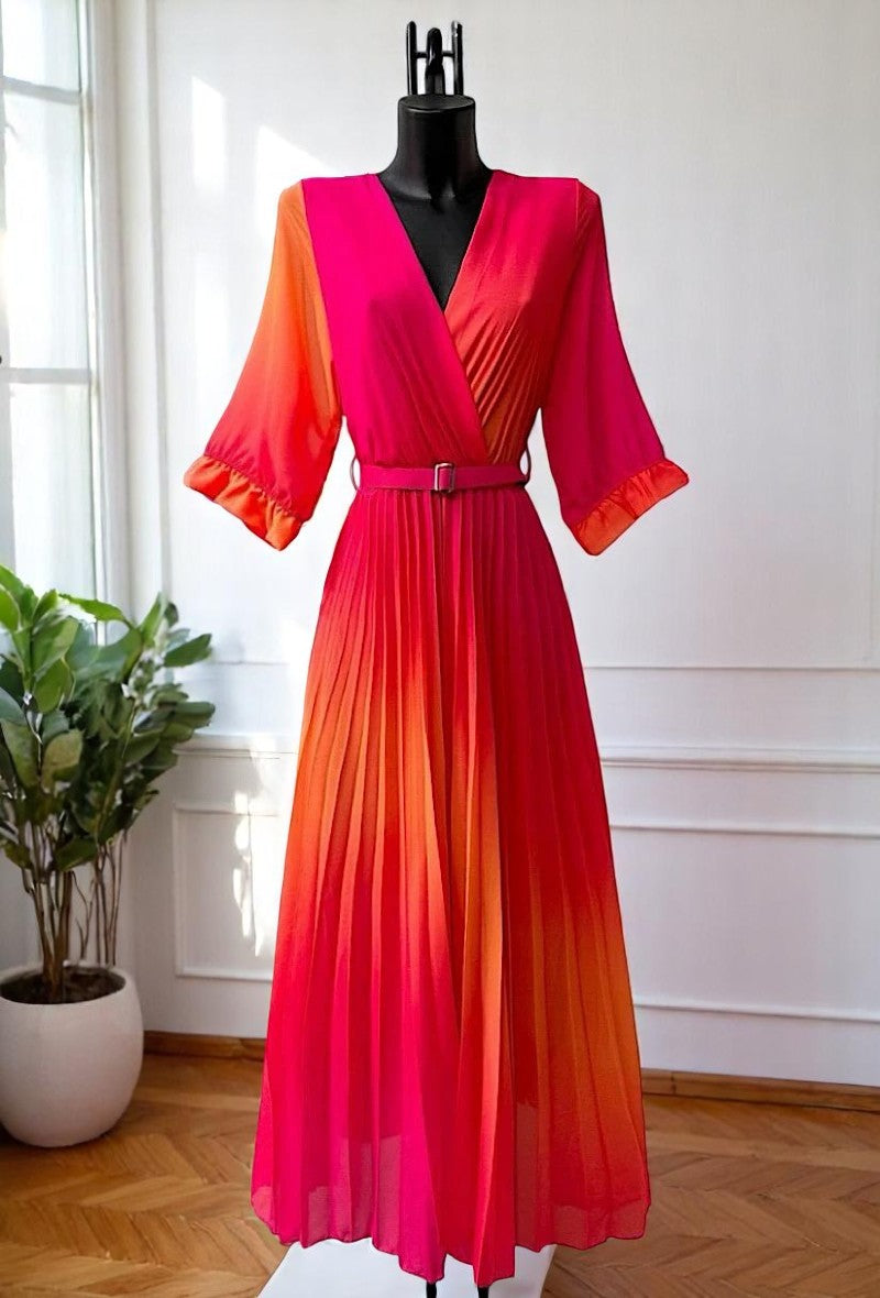 🌟 Nouvelle Collection 2025 : Robes Croisées Plissées Fluides à Doublur